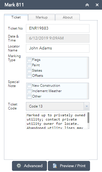 Mark 811 ArcGIS Widget for Facility Owners, Operators, and Contractors