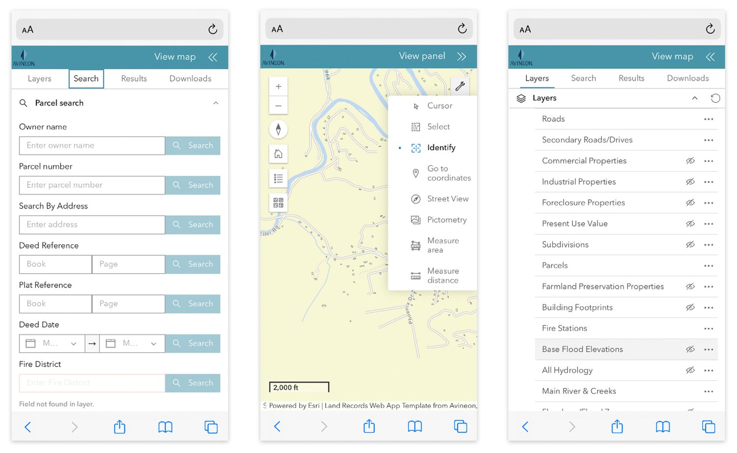 Land Records: ArcGIS Web and Mobile App Template for County and City ...